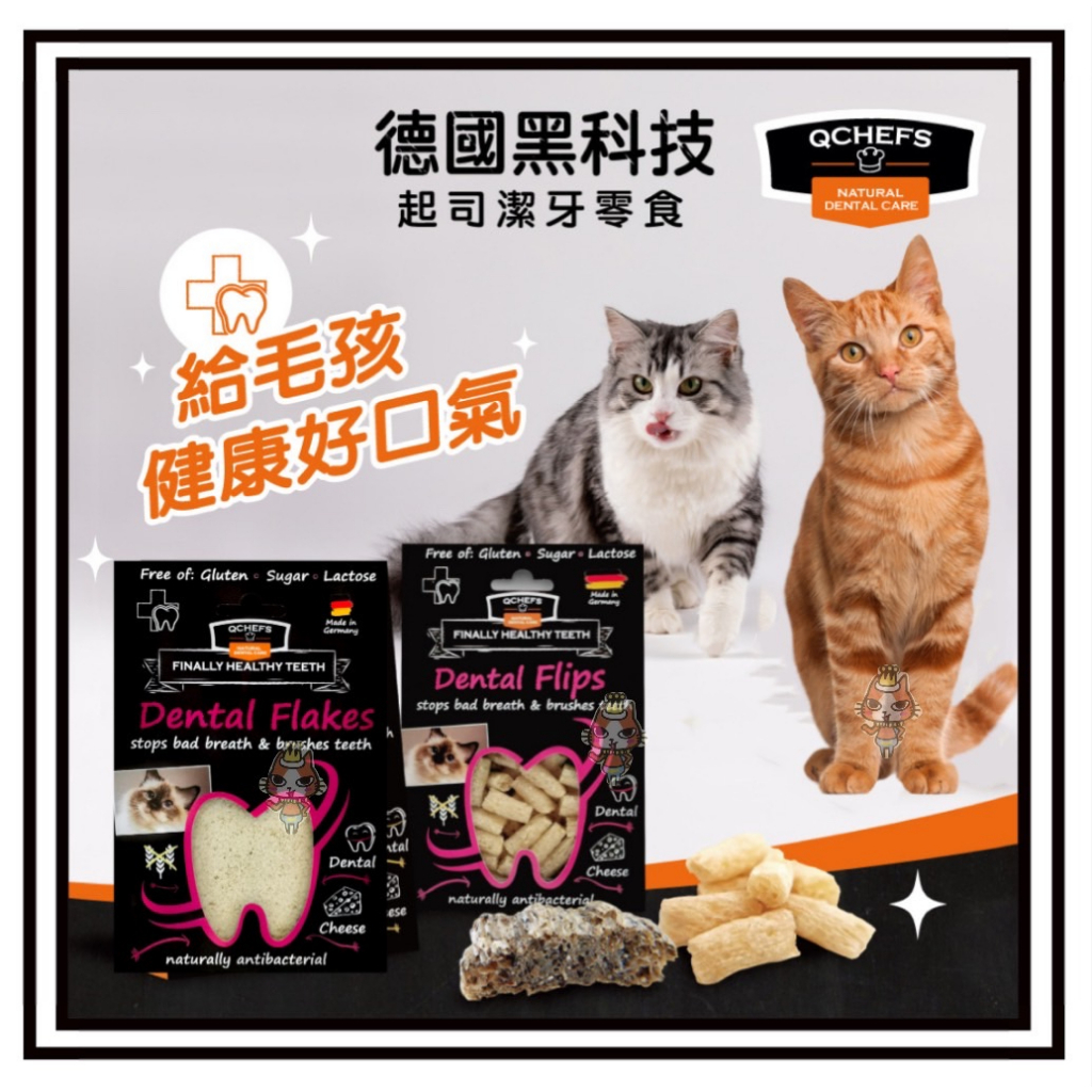 ~Petroyal~Qchefs 德國黑科技 貓用天然潔牙起司零食 40g 80g 潔牙粉 潔牙酥 貓零食 潔牙零食 | 蝦皮購物