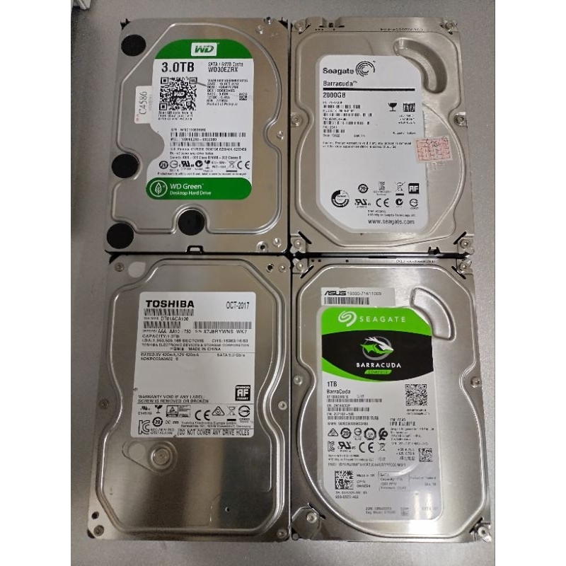 //二手良品// 桌機 3.5吋 SATA HDD硬碟 1T 2T 3T **品牌隨機（現貨-快速出貨） | 蝦皮購物