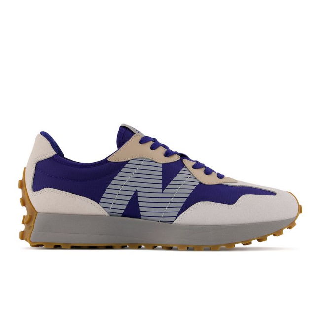 [現貨US13/US14] New Balance 327 藍 灰 卡其 休閒鞋 復古 膠底 大尺碼 MS327CA | 蝦皮購物