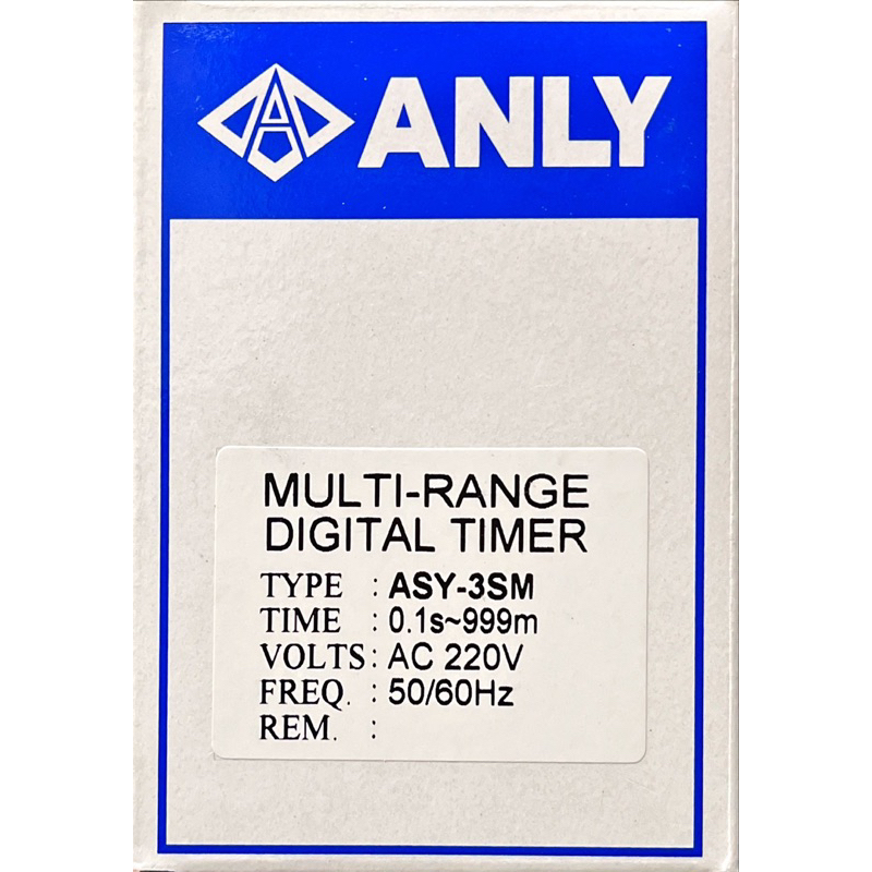 ANLY 安良ASY-3SM ASY3SM TIMER 數字型限時繼電器 計時器 面板式計時器 | 蝦皮購物