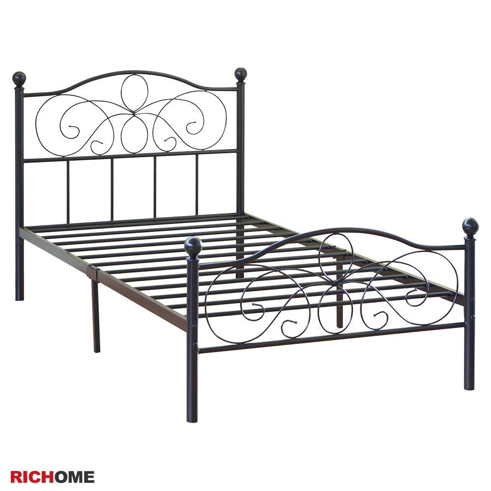 RICHOME 福利品 BE-255 BE-254 法蘭5呎雙人床 床架 雙人床 單人床 鐵床 工業風 現代 | 蝦皮購物