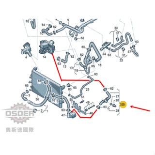 【奧斯德VAG】7E0121086A 福斯 T5 T6 水管 熱水幫浦製 機油芯座 德國原廠 | 蝦皮購物