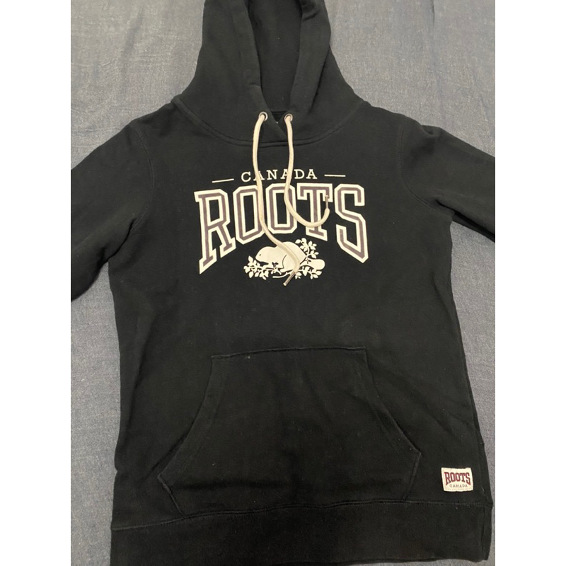 女版Roots黑色帽T XS | 蝦皮購物