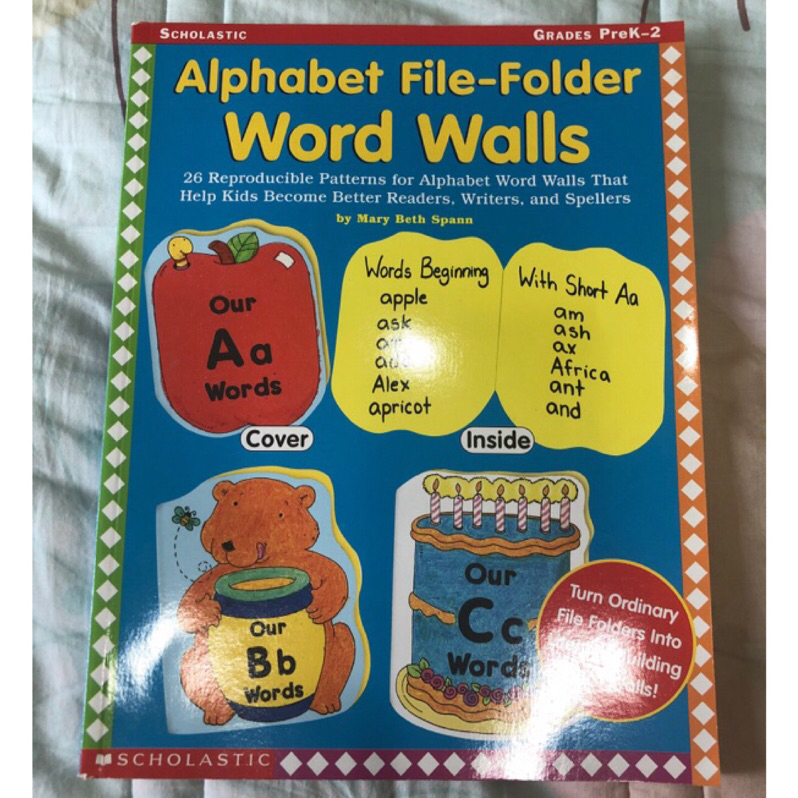 二手/全新Scholastic Alphabet File-Folder Word Walls學齡前兒童手作英語教材 | 蝦皮購物