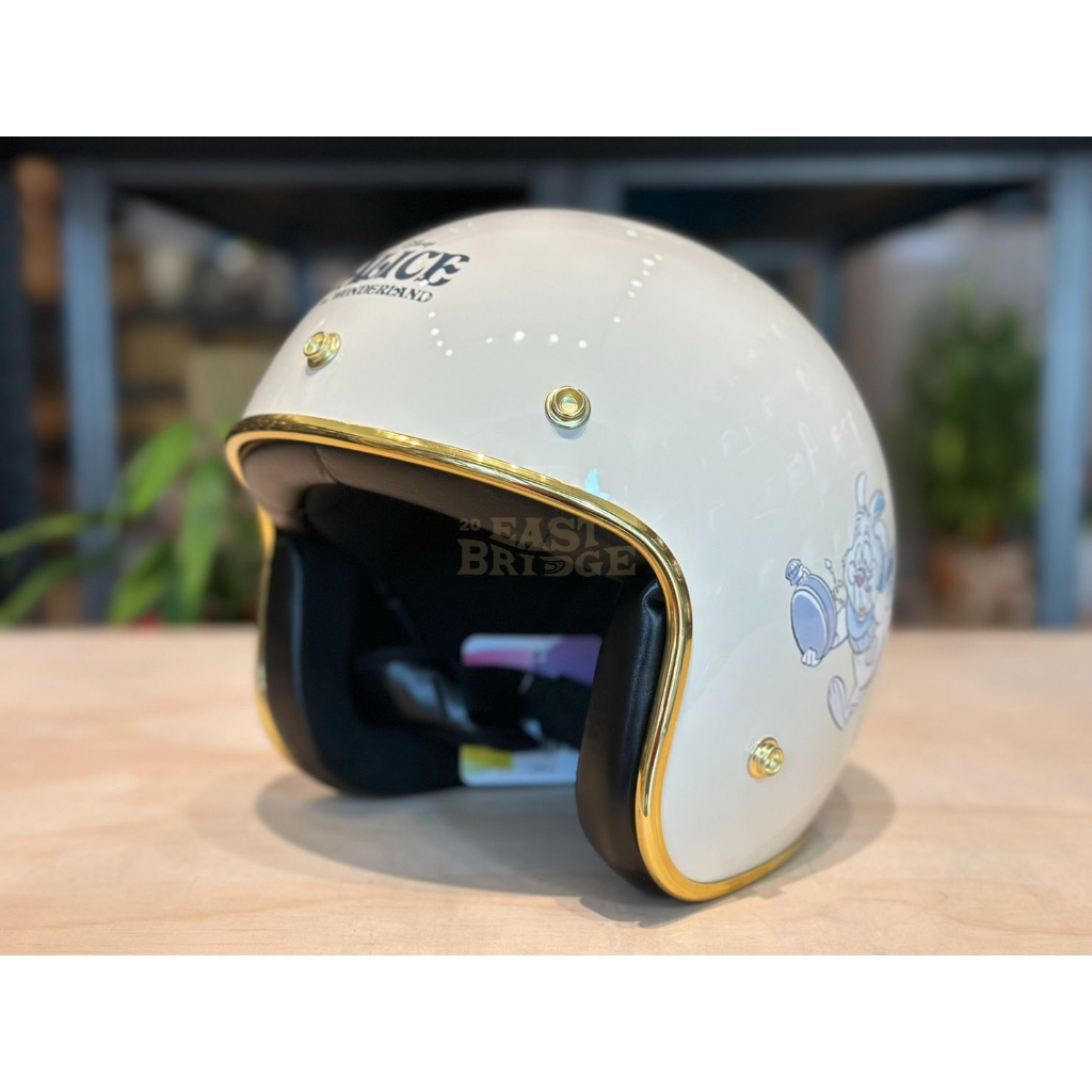 東橋安全帽 EB HELMET EVO 309 精裝版 愛麗絲 ALICE 正版授權 復古帽 復古 金邊 銀邊 | 蝦皮購物
