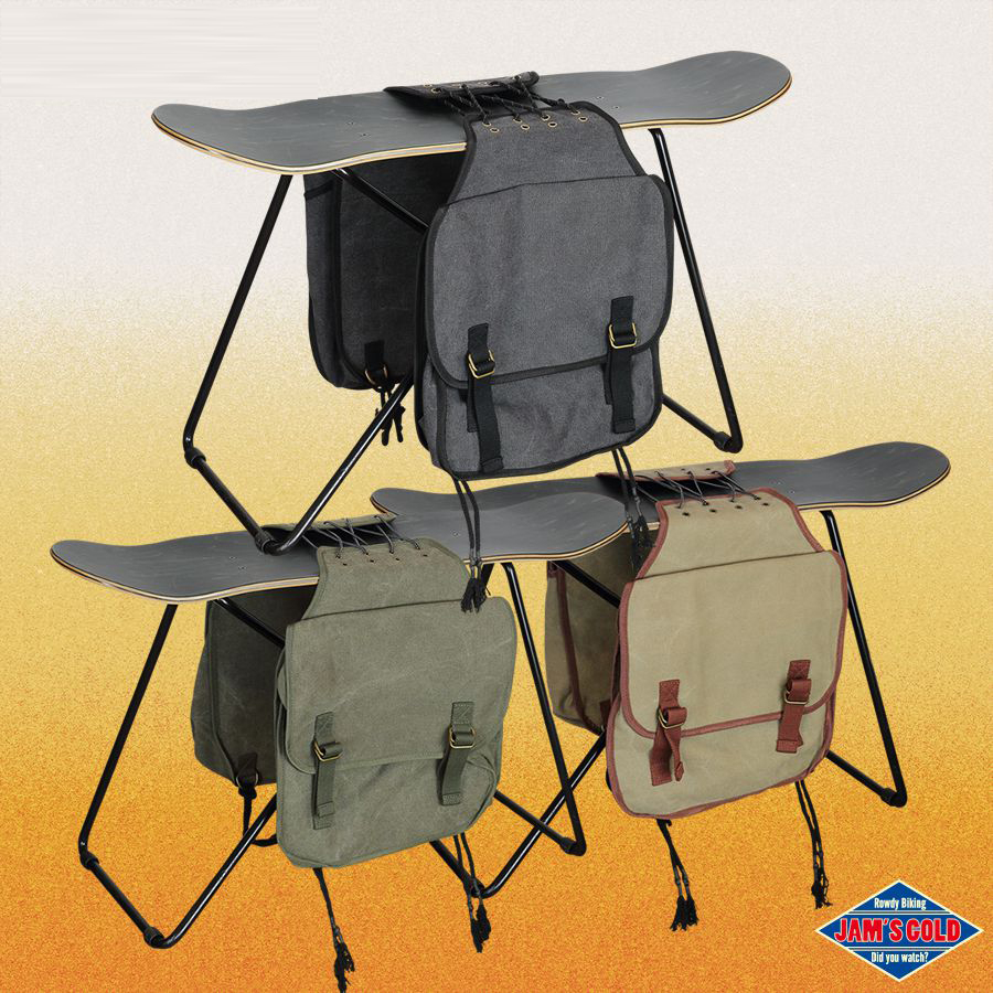 -開關倉庫- 日本JAMSGOLD 雙邊 車邊側包 帆布 馬鞍包 黑色 沙色 軍綠 JGB-857 | 蝦皮購物