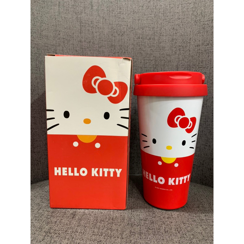 三麗鷗 Hello Kitty 304不鏽鋼手提咖啡保溫杯 手提臉型咖啡保溫杯 保溫瓶 500ml | 蝦皮購物