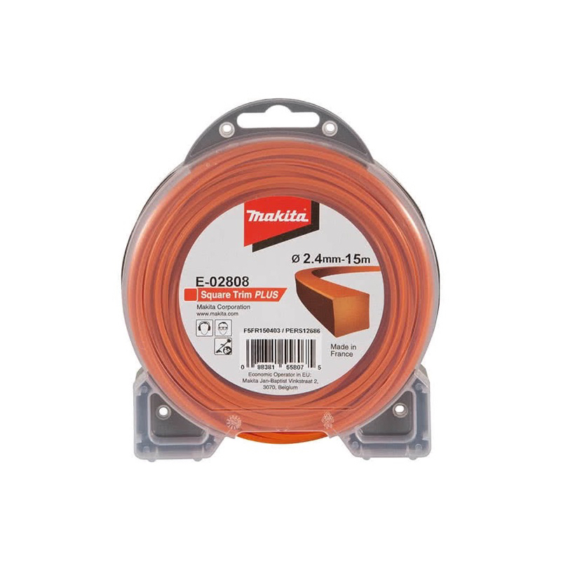 康 makita 牧田 牧田 E-02808 E-02749 牛筋繩 圓形 方型 橘色 2.4mm*15M 尼龍繩 割草 | 蝦皮購物