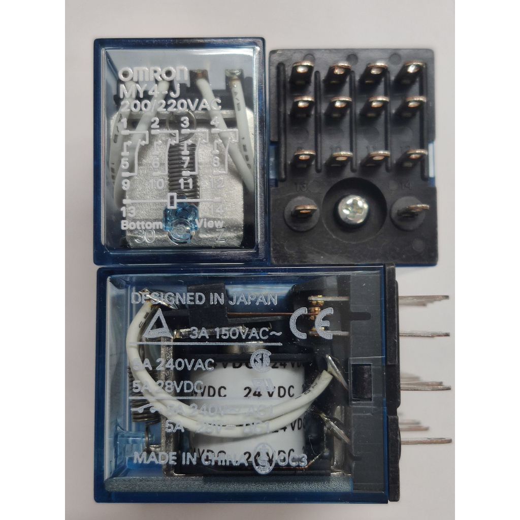 ＊出清特賣＊OMRON 歐姆龍 繼電器RELAY(不帶燈) MY4 / MY4J / MY4-J 可加購底座 含稅開發票 | 蝦皮購物