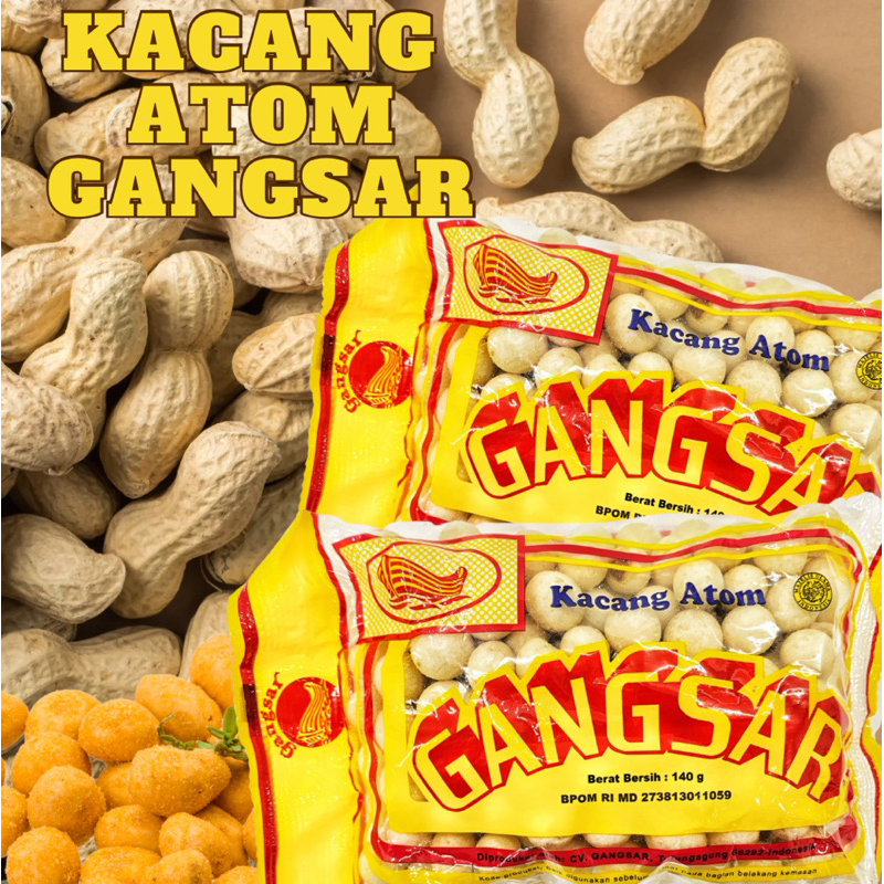 印尼🇮🇩Kacang Atom Gangsar 木薯花生餅 脆皮花生 餅乾 花生 零食 | 蝦皮購物
