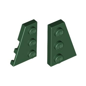磚家 LEGO 樂高 深綠色 Wedge Plate 3x2 Right Left 43723 43722 1組 | 蝦皮購物