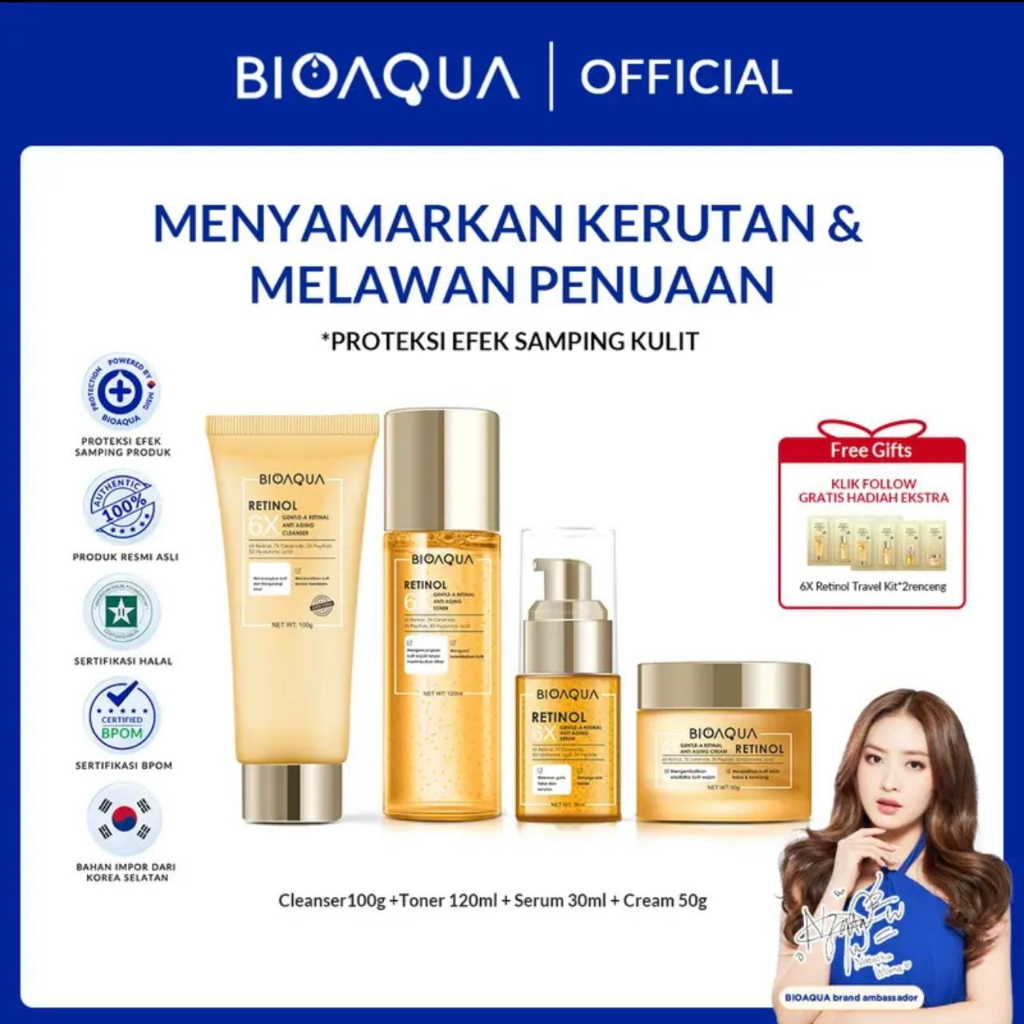 BIOAQUA 6X Gentle-A Retinol Anti Aging Paket Skincare Set | 蝦皮購物