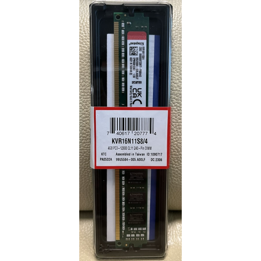 金士頓 記憶體 DDR3 4GB KVR16N11S8/4 全新 未拆封 | 蝦皮購物