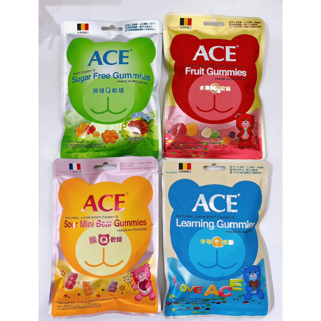 藥局出貨🍭ACE Q軟糖 100%無人工色素防腐劑 | 蝦皮購物