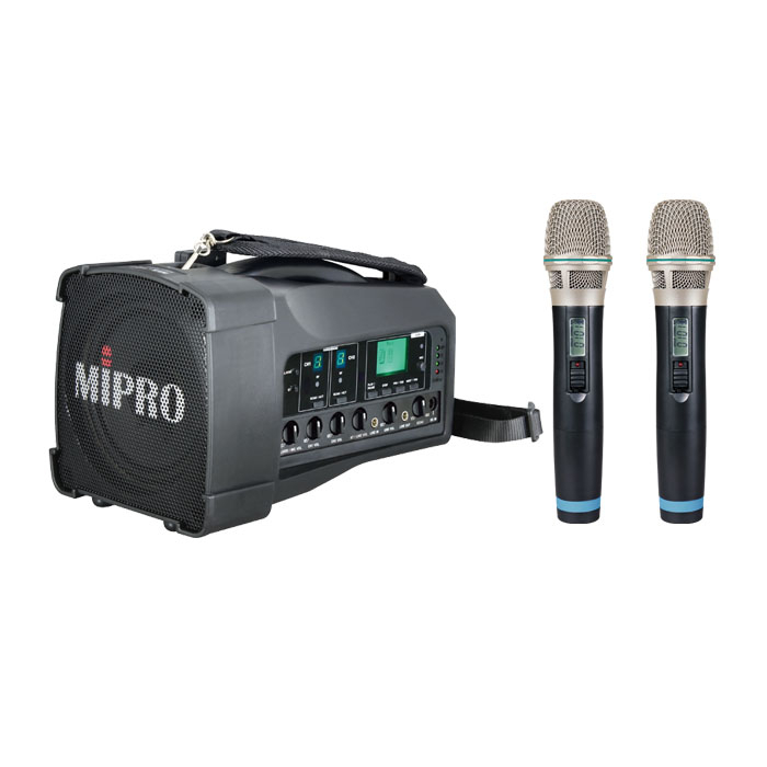 MIPRO 嘉強 MA-100DB 肩掛式擴音器 藍芽版 含2組無線麥克風:手握/耳掛/領夾 | 蝦皮購物