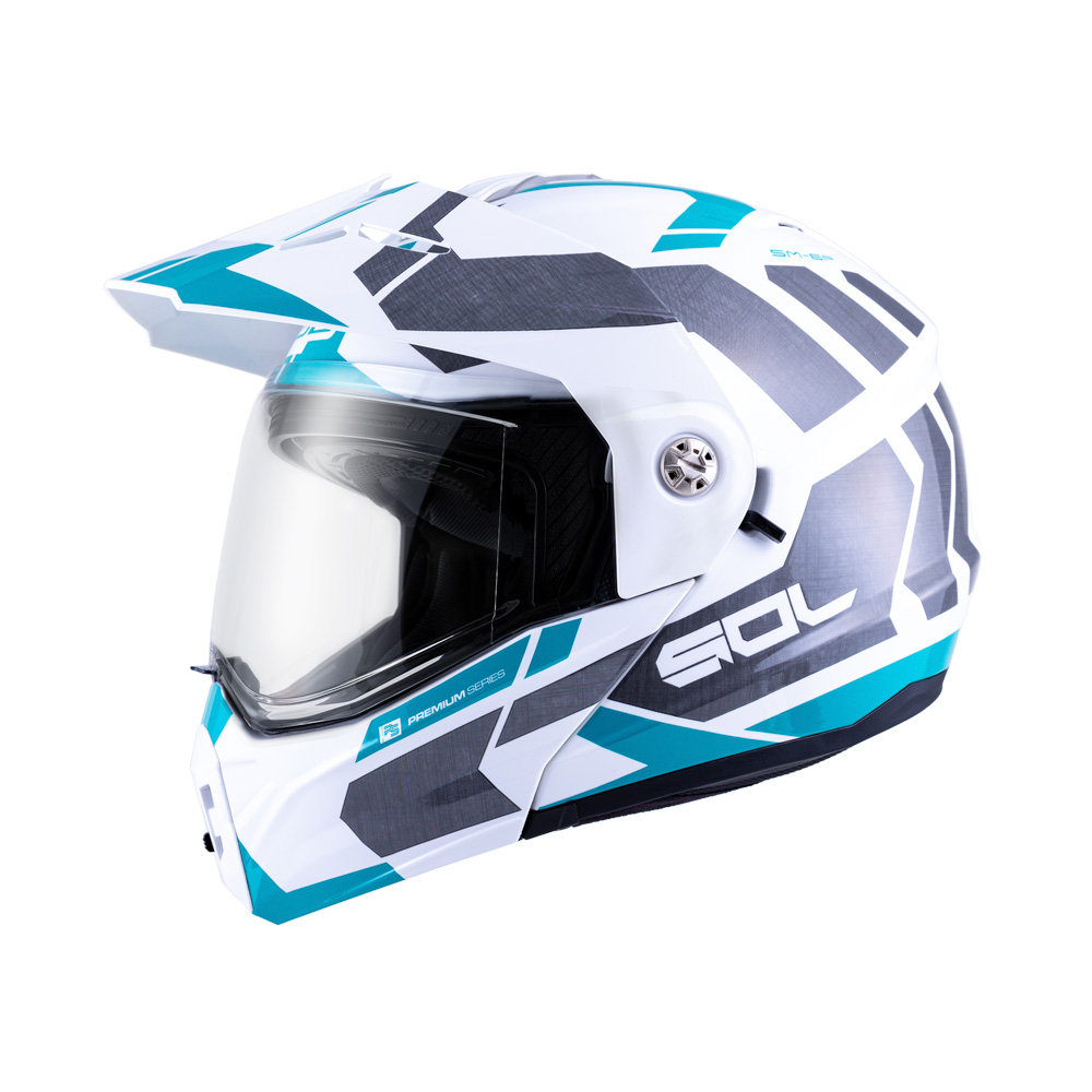 【SOL Helmets】SM-6P複合可掀式安全帽 (前衛者_白/綠) ｜ SOL安全帽官方商城 | 蝦皮購物