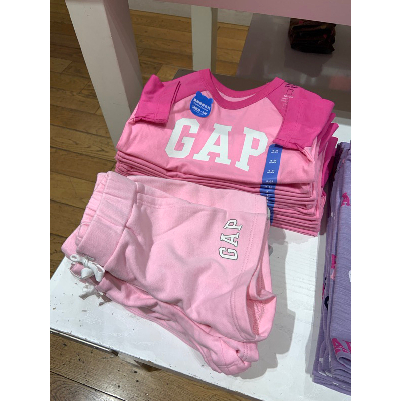 全新 GAP 女幼童 2y~5y 碳素軟磨 法式圈織系列 Logo休閒短褲 正品 現貨 | 蝦皮購物
