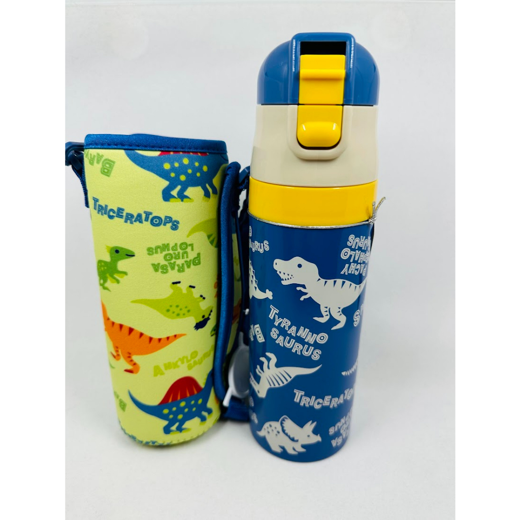 (小品日貨)現貨在台 日本 2023 Skater 470ml SDC4 直飲 雙層 恐龍 兒童 水壺 保冷保溫 附外袋 | 蝦皮購物
