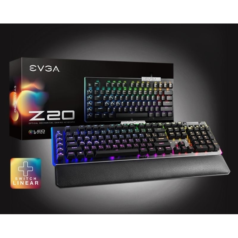 全新 EVGA Z20 RGB 光學機械式電競鍵盤 線性光軸(linear) | 蝦皮購物