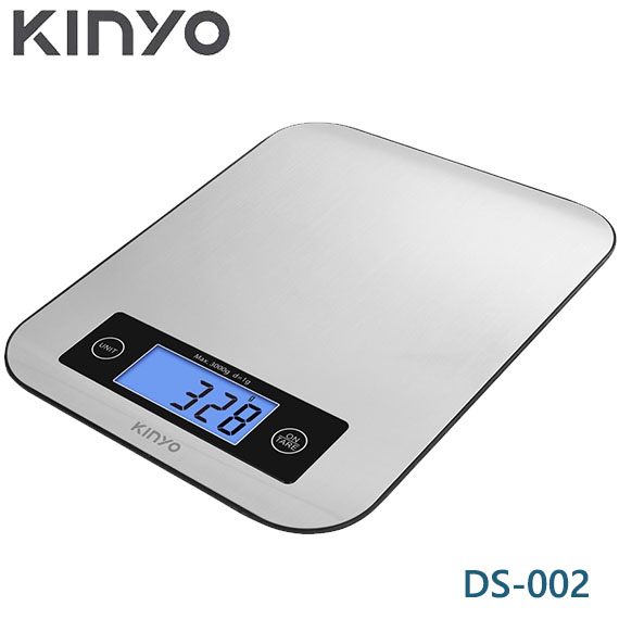 【3CTOWN】含稅 KINYO 金葉 DS-002 不鏽鋼電子料理秤 電子秤 烘焙秤 食物秤 (未附電池) | 蝦皮購物