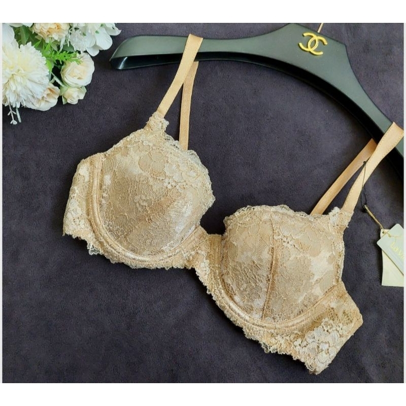 2色【金華歌爾】日本進口 舒適型 中軟度鋼圈 蕾絲內衣75B=34B，80B=36B 減壓肩帶 原價2780 | 蝦皮購物