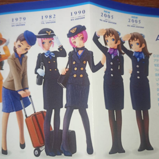 台灣現貨 日本 全日空 ANA 制服系列 歷代空姐 套裝 1979 1982 1990 2005 海洋堂 | 蝦皮購物
