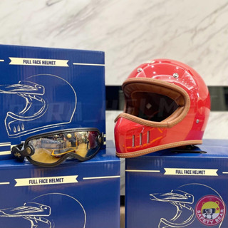 🌟台南熊安全🌟KK NINJA K-866 山車帽 勃根地酒紅 復古帽 K866 內襯可拆 全罩 風鏡 帽舌 | 蝦皮購物