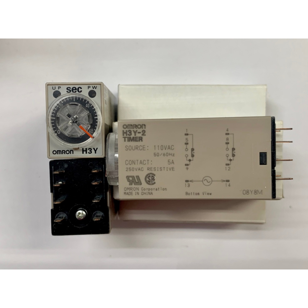＊出清特賣＊OMRON 歐姆龍 時間繼電器 / 定時器 / 計時器 H3Y-2 (2c接點) 可加購底座 含稅開發票 | 蝦皮購物