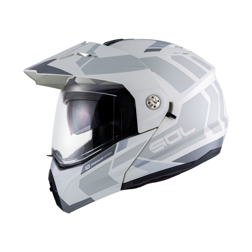 免運【SOL】SM-6P 前衛者-消光灰銀｜SM6P｜複合式｜全罩式｜雙層鏡｜內墨鏡｜可掀式｜可樂帽｜安全帽｜SJ騎士館 | 蝦皮購物