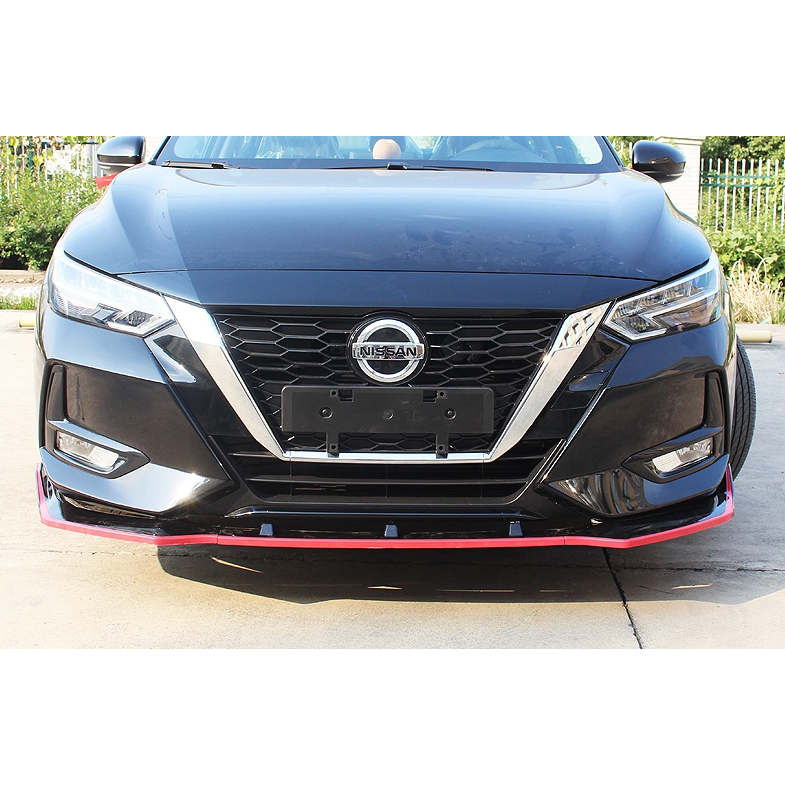 (現貨) Nissan Sentra B18三件式 前下巴 定風翼 空力套件 碳纖紋 ABS 仙草 前包 | 蝦皮購物