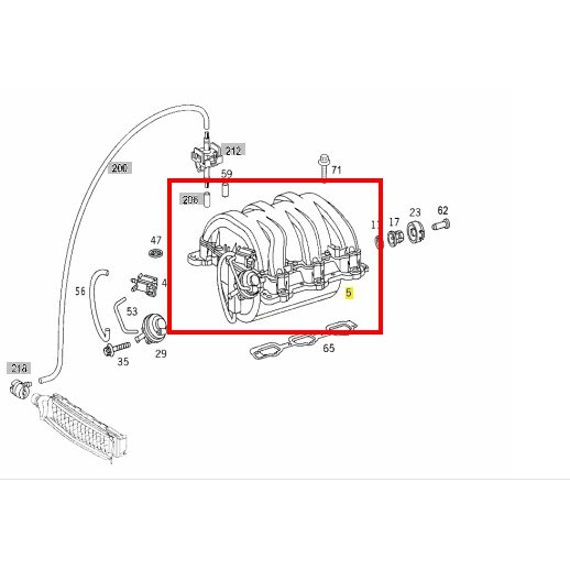 BENZ W210 W211 M112 98-05 進氣歧管總成 歧管 真空閥連桿支架 1121402101 | 蝦皮購物