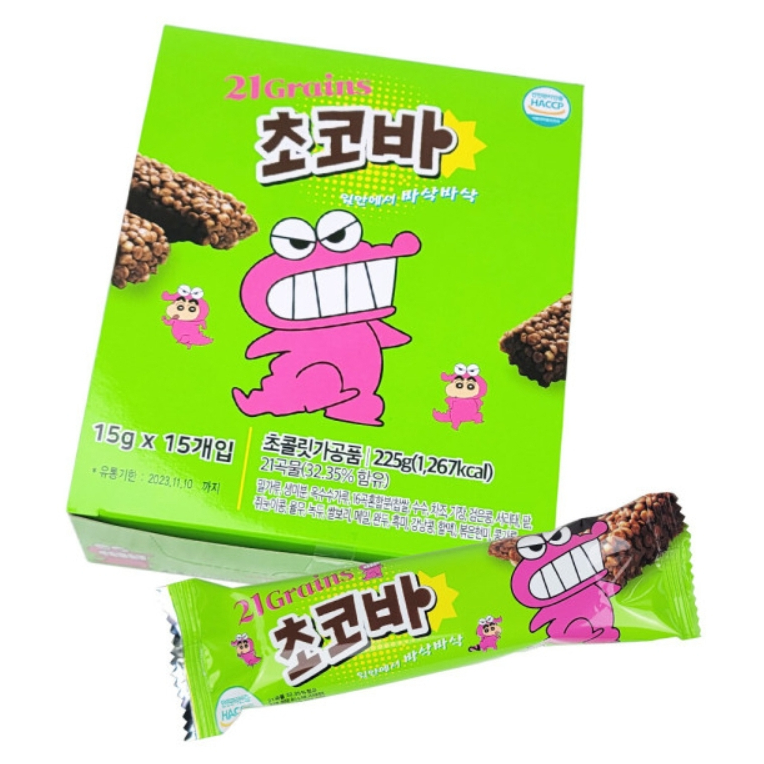 【台灣現貨 預購】肥章魚㊣正韓代購★韓國 21곡물 짱구 蠟筆小新 21穀物棒 巧克力 起士 蝦皮購物