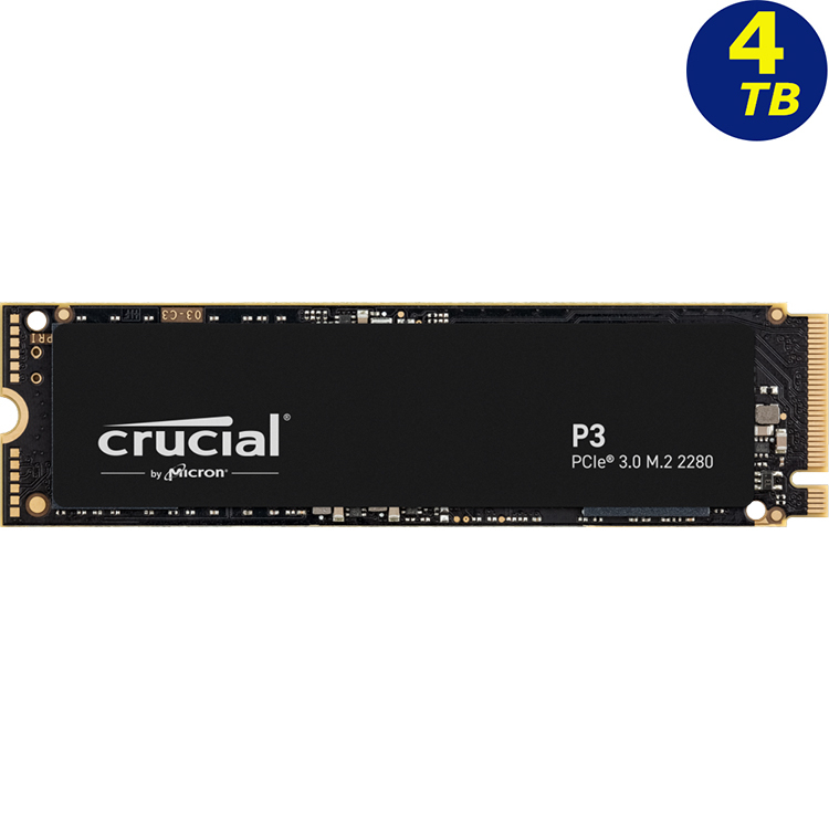 Crucial P3 4TB 4T NVMe PCIe M.2 SSD 3500MB/s 美光固態硬碟 | 蝦皮購物