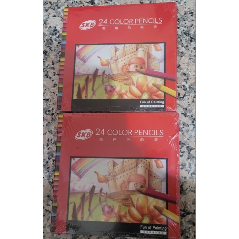 SKB 24色 彩色鉛筆 蠟筆 NP -130 | 蝦皮購物