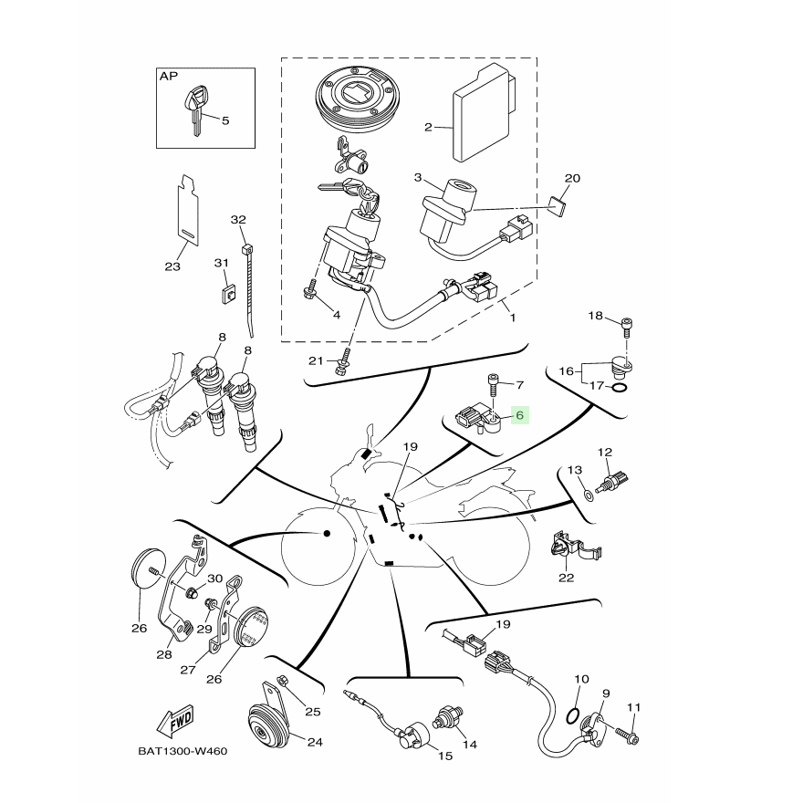 #PT66【需預訂】MT07 R7 XSR700 TMAX進氣壓力感知器 (1WS-82380-00) | 蝦皮購物