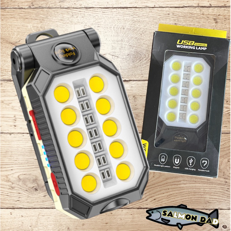 鮭魚爸 🐟 W599 大隻版本 LED工作燈 汽修 維修燈 超亮強光 多功能 戶外燈 修車 手電筒 露營 | 蝦皮購物