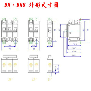 士林電機 BH 3P 15A 20A 30A 40A 50A NFB 無熔絲開關 無熔絲斷路器 斷電開關 斷電器 斷路器 | 蝦皮購物
