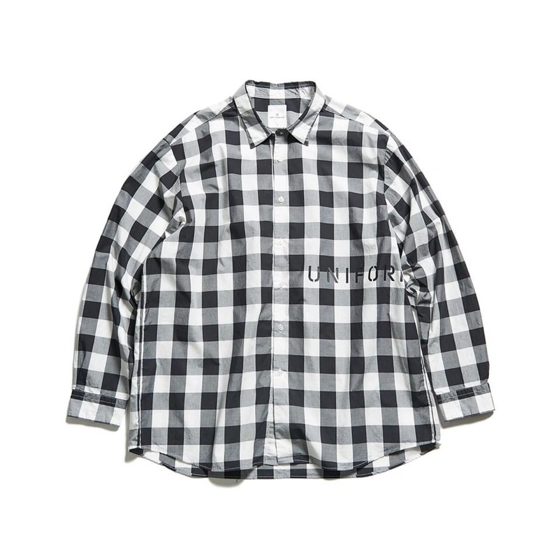 23SS UNIFORM EXPERIMENT LOGO REGULAR COLLAR BAGGY SHIRT 全新正品 | 蝦皮購物