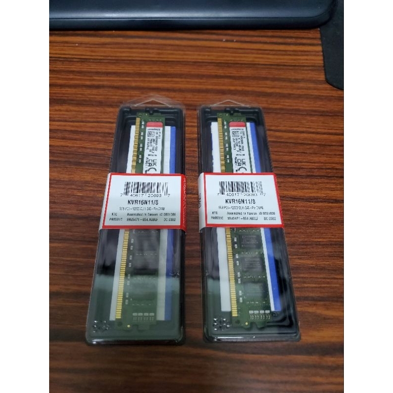 金士頓 Kingston DDR3 1600 8GB KVR16N11/8 雙面顆粒 終身保固 | 蝦皮購物