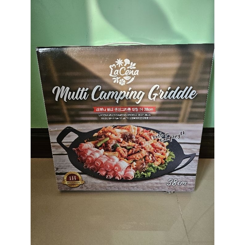 【LaCena】韓國重力鑄造IH萬用烤盤38CM-深型(電磁爐可用-露營必備) | 蝦皮購物