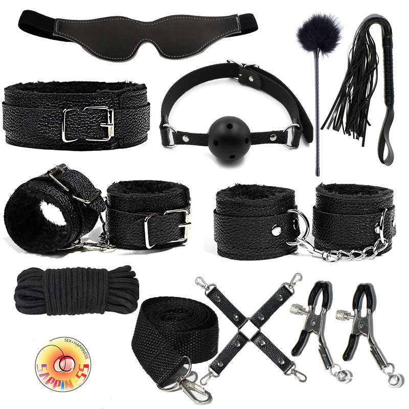 【SAPPINESS】SM十件套裝 SM 性虐待 情趣 綑綁 情趣手銬 凌虐 羞辱 情趣 性奴 母狗 M 調教 情趣用品 | 蝦皮購物