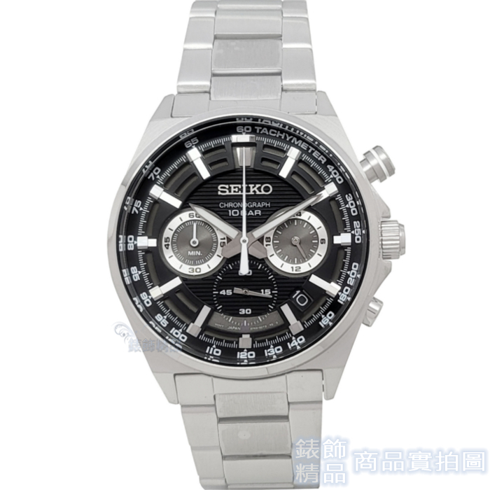 SEIKO 精工 SSB397P1手錶 競速 三眼計時 碼表 黑銀面 日期 鋼帶 石英錶 男錶【錶飾精品】 | 蝦皮購物