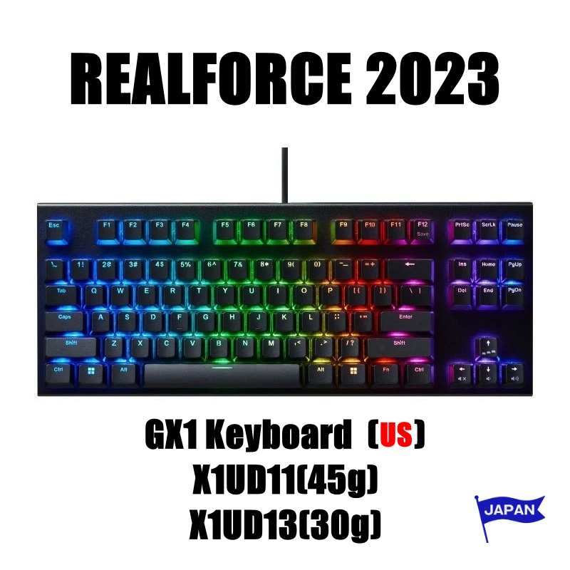[日本直送] REALFORCE 2023 GX1 Keyboard 静音 US數組 日本制造 45g 30g USB | 蝦皮購物