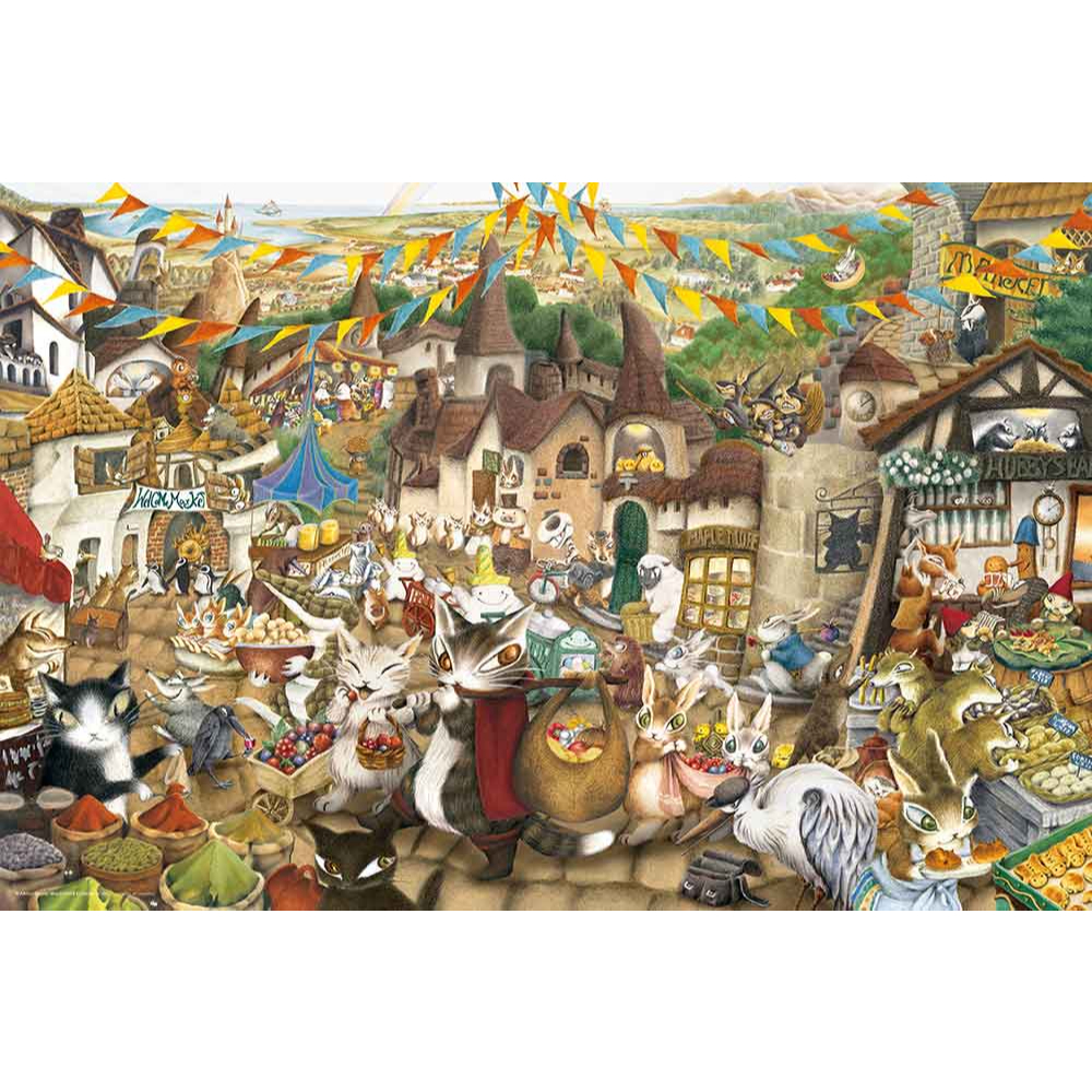 10-1399 1000片日本進口拼圖 Wachifield 達洋貓 瓦奇斐爾德 塔西爾早市 市集 | 蝦皮購物
