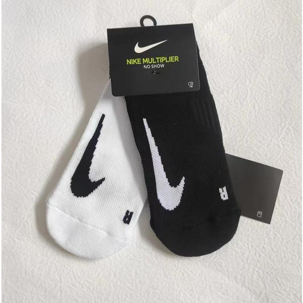 Nike Multiplier 跑步踝襪 2雙入 中筒襪 短襪 運動襪 男女襪 白/黑 SX7556-100 | 蝦皮購物