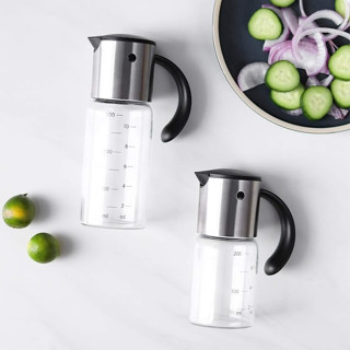 [TFD] VKCHEF 不鏽鋼耐熱玻璃醬油瓶 油瓶 醋瓶200ML 300ML 單手使用 液體調味料罐 喬遷禮 入厝禮 | 蝦皮購物