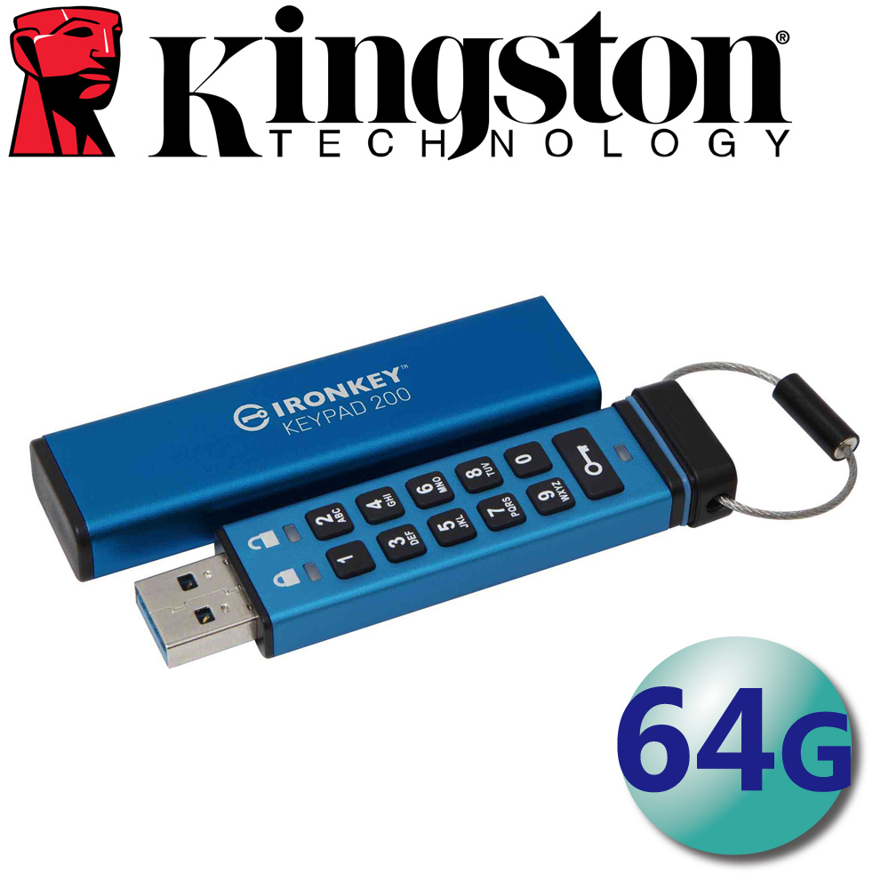 Kingston 金士頓 64G IronKey Keypad 200 硬件加密USB IKKP200/64GB【現貨】 | 蝦皮購物