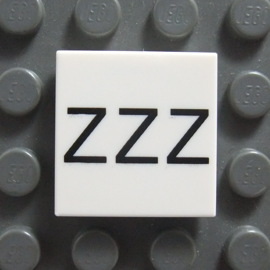 【積木2010】樂高 LEGO ZZZ 睡覺 符號 / 71033 印刷磚片 3068bpb1997 / 2X2Tile | 蝦皮購物