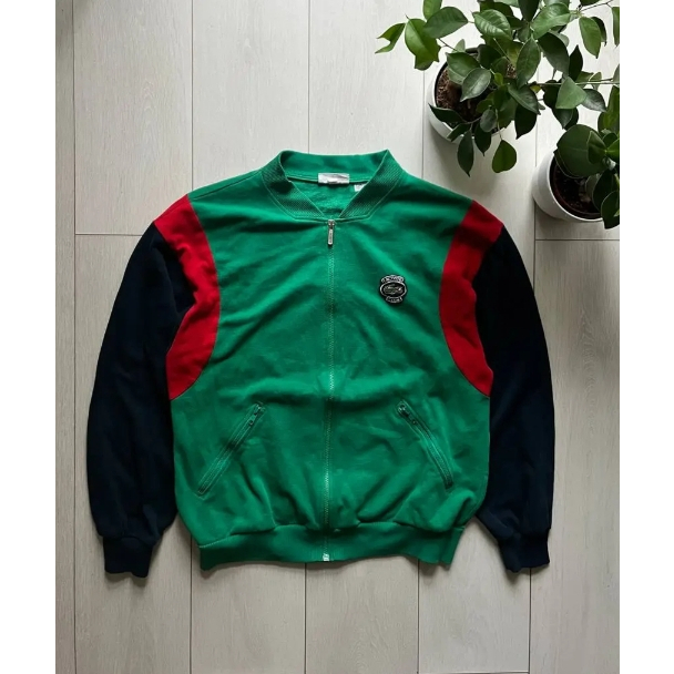 Lacoste Vintage Jacket 運動外套 法國製 90年代 古著 ((復古 夾克 綠 鱷魚 | 蝦皮購物
