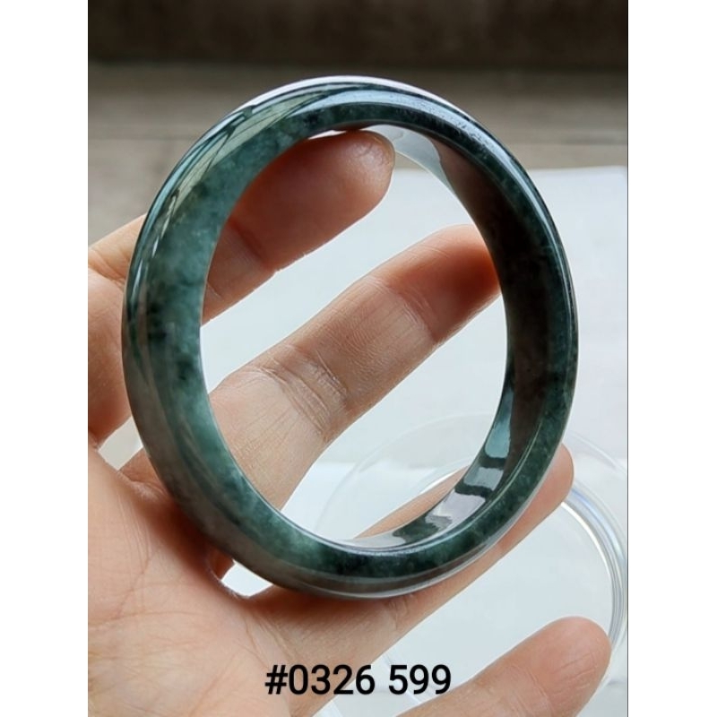 【臺灣賣家】『祁菈逸品讓藏#20326 599』 A貨 綠底 飄花 玉鐲 手鐲 大圈口59.9 | 蝦皮購物